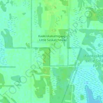Little Saskatchewan First Nation topographic map, elevation, terrain