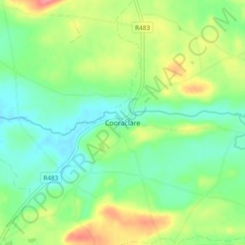 Cooraclare topographic map, elevation, terrain