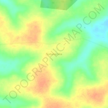 Nabulagala topographic map, elevation, terrain