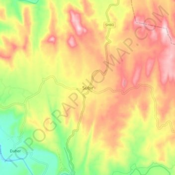 Subir topographic map, elevation, terrain