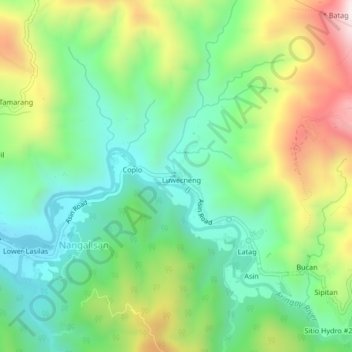 Batuan topographic map, elevation, terrain