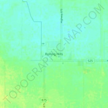 Rolling Hills topographic map, elevation, terrain
