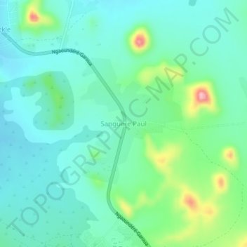 Sanguere Paul topographic map, elevation, terrain