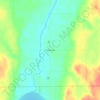 Hubbard Lake topographic map, elevation, terrain