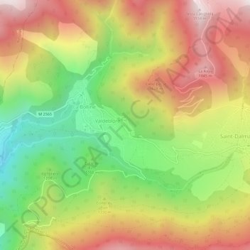 La Roche topographic map, elevation, terrain