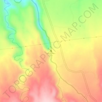 Pagayawan Falls topographic map, elevation, terrain