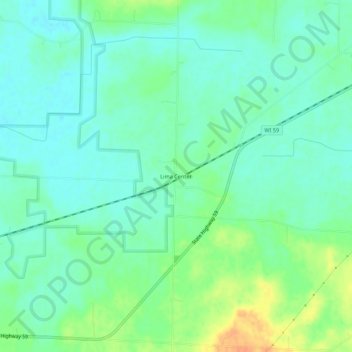 Lima Center topographic map, elevation, terrain