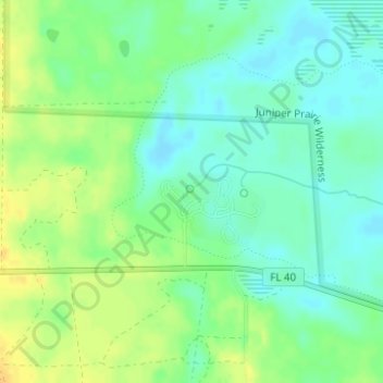 Juniper Springs topographic map, elevation, terrain