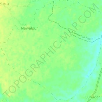 Nawalpur topographic map, elevation, terrain