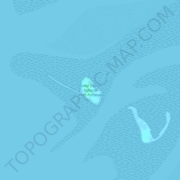 Sand Island topographic map, elevation, terrain