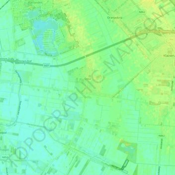Erica topographic map, elevation, terrain