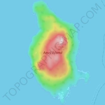 Anvil Island topographic map, elevation, terrain
