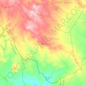 Sayada Sud topographic map, elevation, terrain