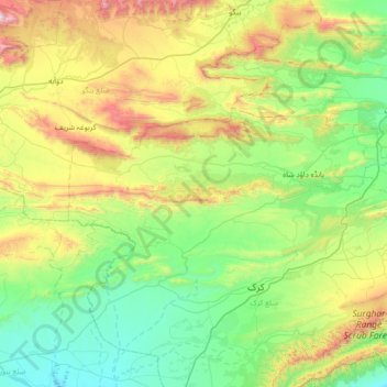 Banda Daud Shah Tehsil topographic map, elevation, terrain