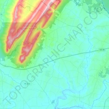 St. Thomas Township topographic map, elevation, terrain