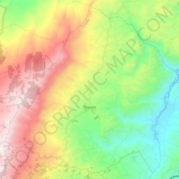 Chipatá topographic map, elevation, terrain