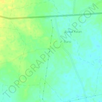 Itarsi topographic map, elevation, terrain