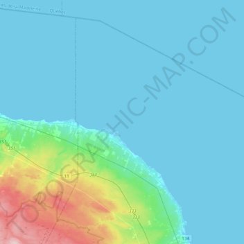 Belledune topographic map, elevation, terrain