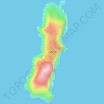 Piperi topographic map, elevation, terrain