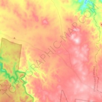 Yellow Dam topographic map, elevation, terrain