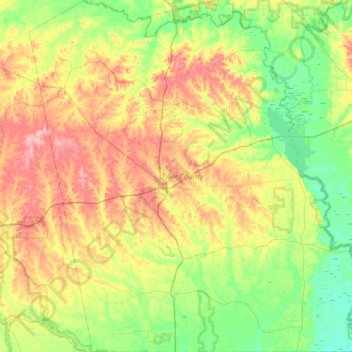Tyler County topographic map, elevation, terrain