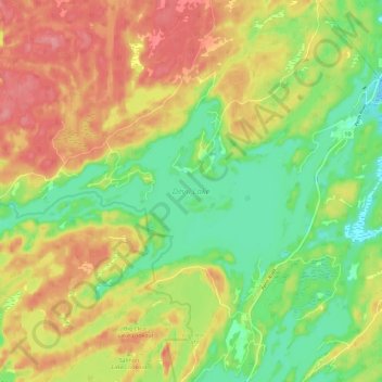 Devil Lake topographic map, elevation, terrain