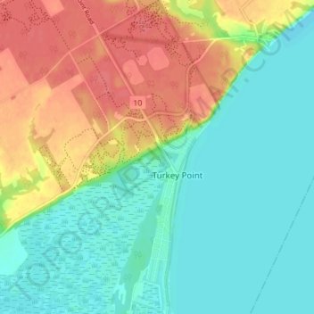 Turkey Point Provincial Park topographic map, elevation, terrain