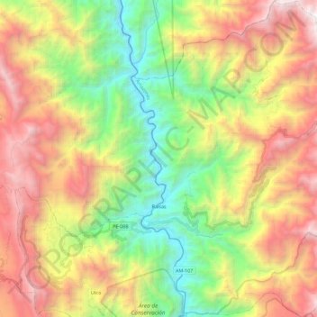Balsas topographic map, elevation, terrain