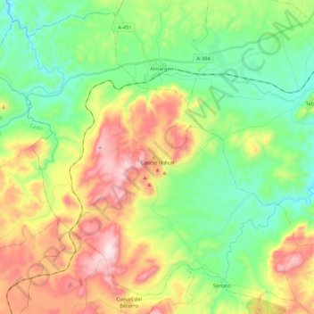 Cañete la Real topographic map, elevation, terrain