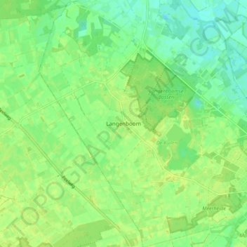 Langenboom topographic map, elevation, terrain