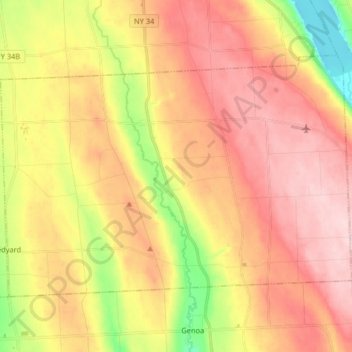 Town of Venice topographic map, elevation, terrain