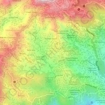 SLU SVP topographic map, elevation, terrain