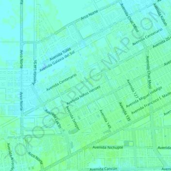 Distrito 11 topographic map, elevation, terrain