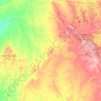 Blackall Tambo Regional topographic map, elevation, terrain