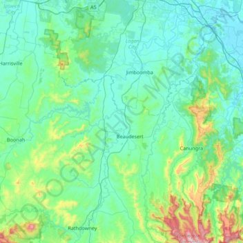 Logan River topographic map, elevation, terrain