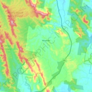 Wootton topographic map, elevation, terrain
