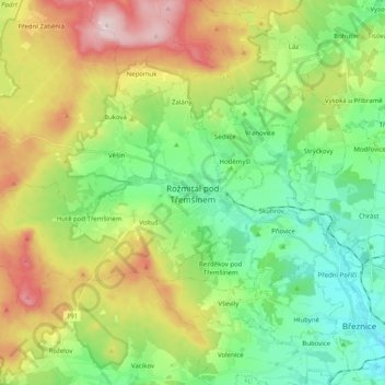 Rosenthal topographic map, elevation, terrain