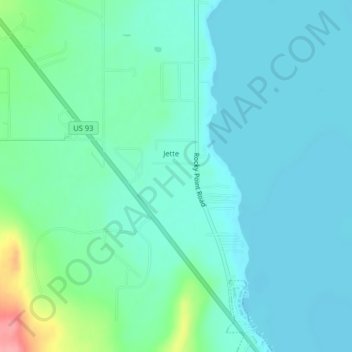 Jette topographic map, elevation, terrain