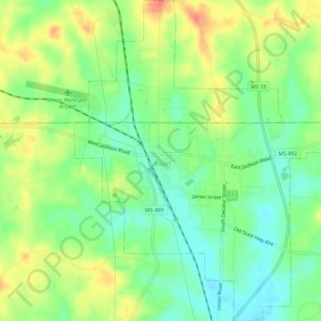 Union topographic map, elevation, terrain