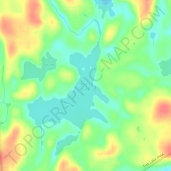 Jackfish Lake topographic map, elevation, terrain
