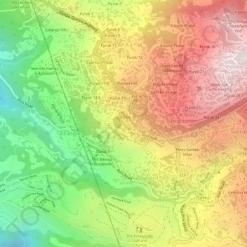 Irisan Ecopark topographic map, elevation, terrain