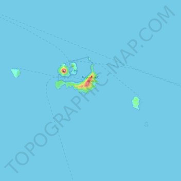 Banda islands topographic map, elevation, terrain