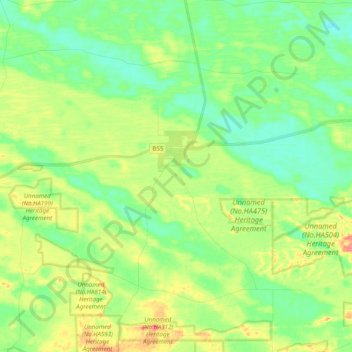 Alawoona topographic map, elevation, terrain