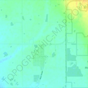 Charlo topographic map, elevation, terrain