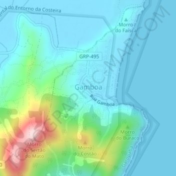 Gamboa topographic map, elevation, terrain