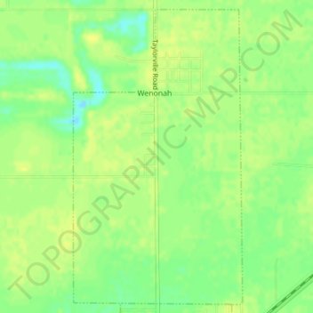 Wenonah topographic map, elevation, terrain