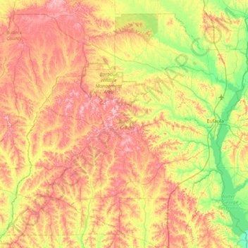 Barbour County topographic map, elevation, terrain