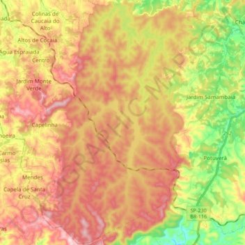 Reserva Estadual do Morro Grande topographic map, elevation, terrain