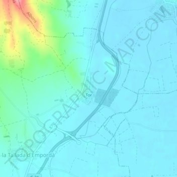 Tor topographic map, elevation, terrain