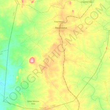 Wasa topographic map, elevation, terrain